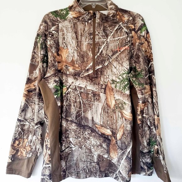 Realtree | Shirts | Habit Twin Rocks Zip Performance Layer Mens Camo ...